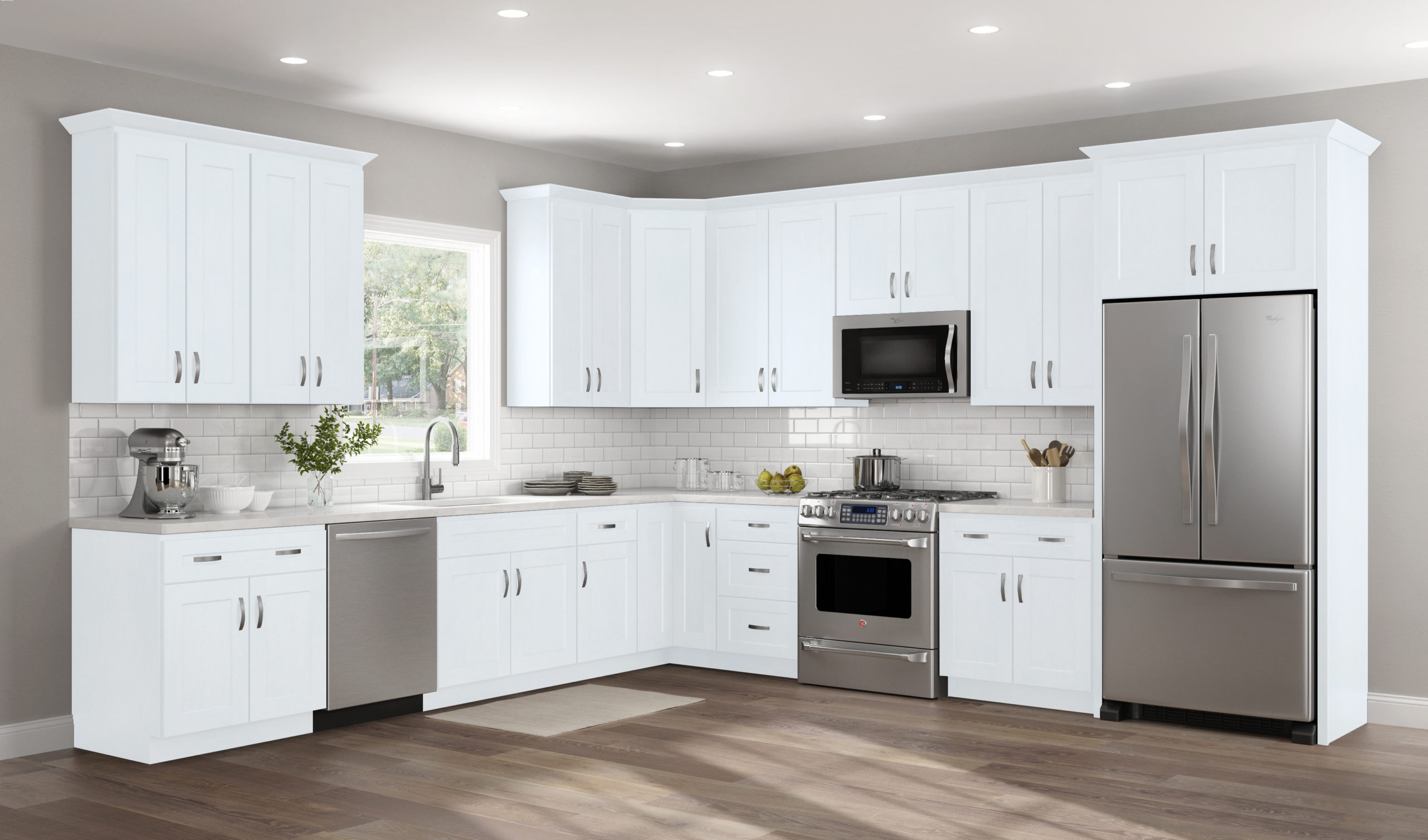 Jamestown Maple White Room Scene - Spring Orchard